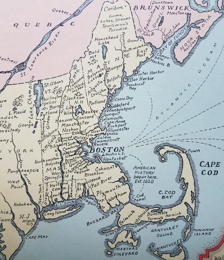 This Map Presents a Bostonian's Idea of the United States of America ...